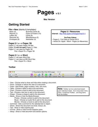 Pages 5.1 intro lesson - Intro Presentation, Tips, Notes, Exercise | PDF