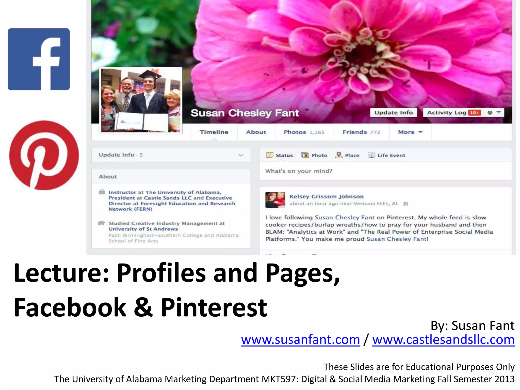 Facebook & Pinterest Profiles and Pages for Business | PPT