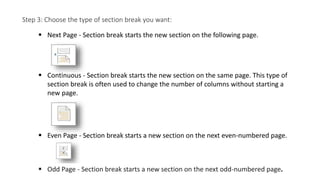 Page setup and sections presentation.pptx