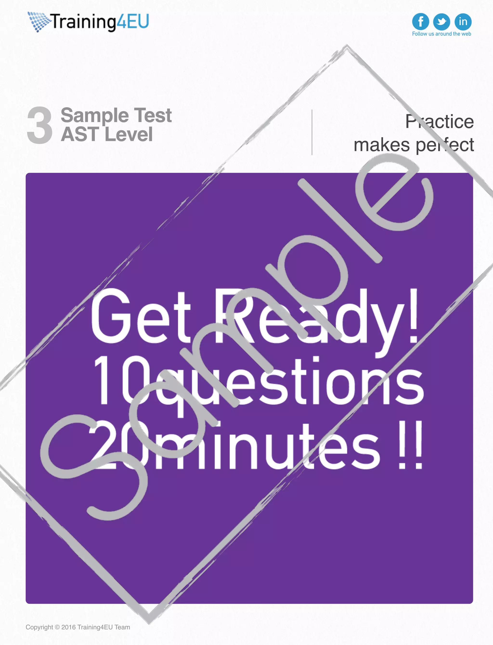 02 Numerical Reasoning Sample Tests - EU EPSO - AST Level - Vol 1 | PDF