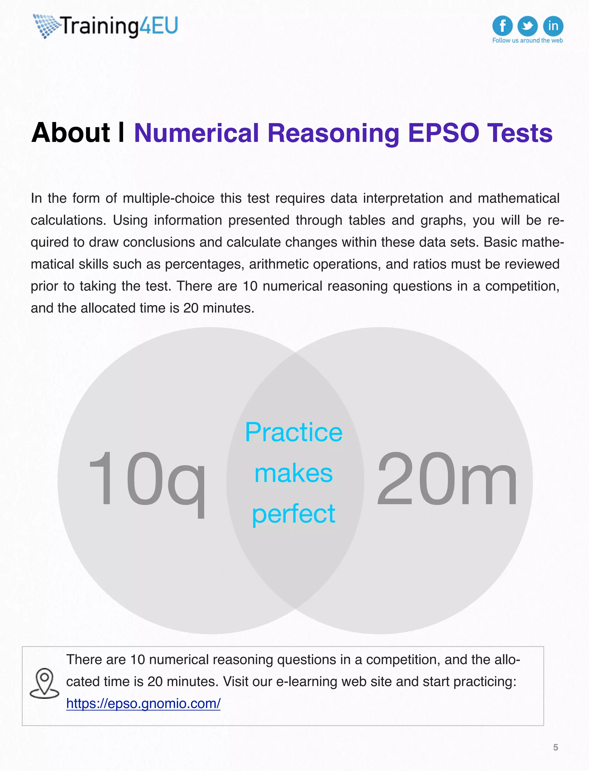 02 Numerical Reasoning Sample Tests - EU EPSO - AST Level - Vol 1 | PDF