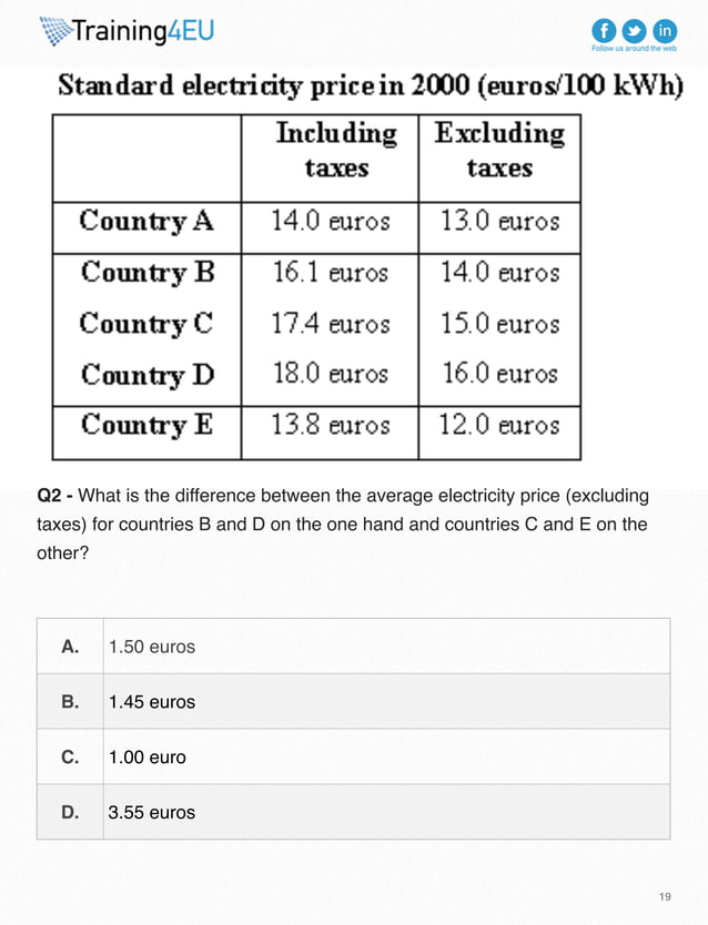 02 Numerical Reasoning Sample Tests - EU EPSO - AST Level - Vol 1 | PDF