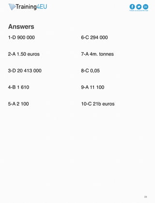 02 Numerical Reasoning Sample Tests - EU EPSO - AST Level - Vol 1 | PDF