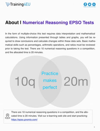 02 Numerical Reasoning Sample Tests - EU EPSO - AST Level - Vol 1 | PDF