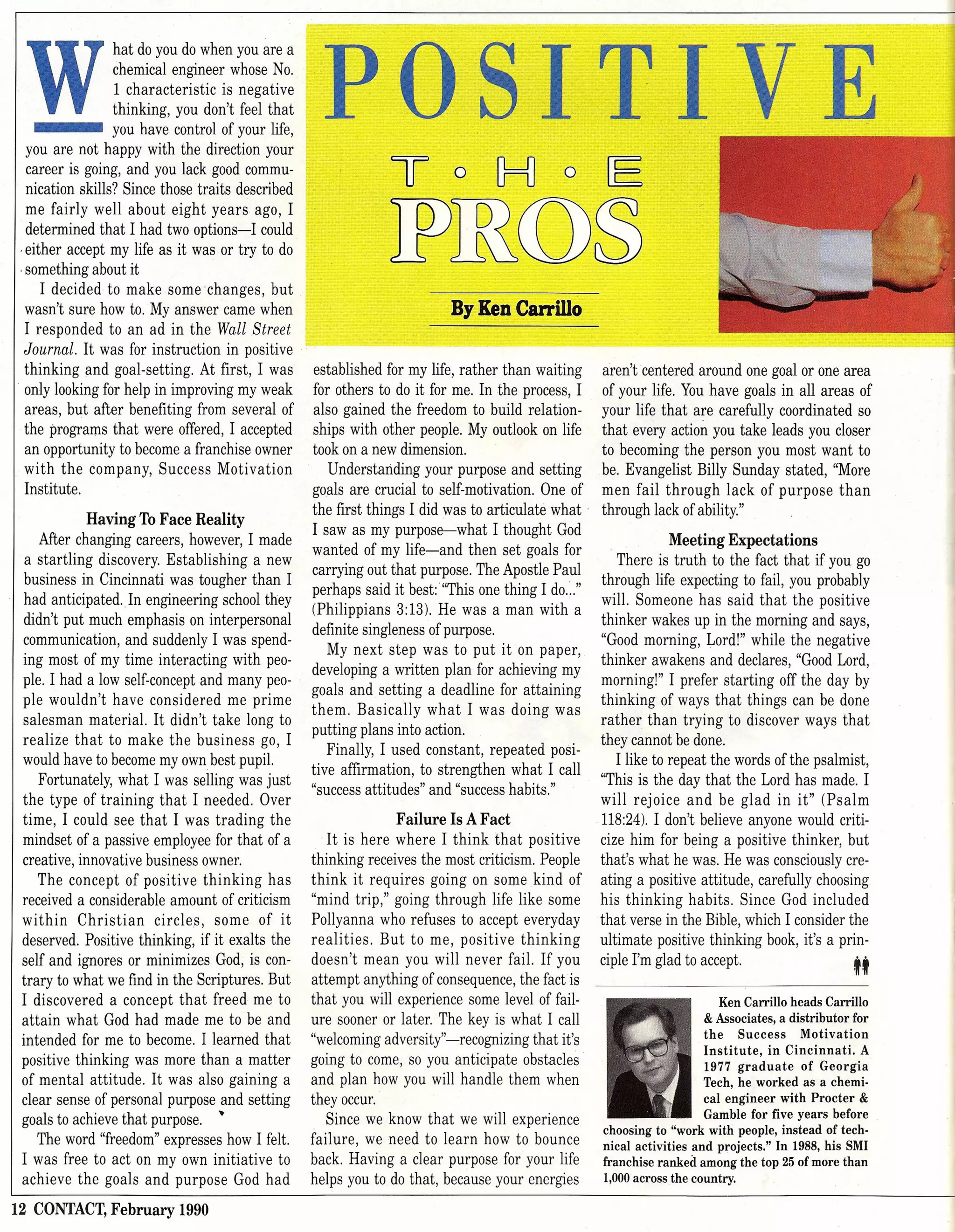 POSITIVE THINKING: THE PROS- THE CONS. By Ken Carrillo and Gil Rugh | PDF