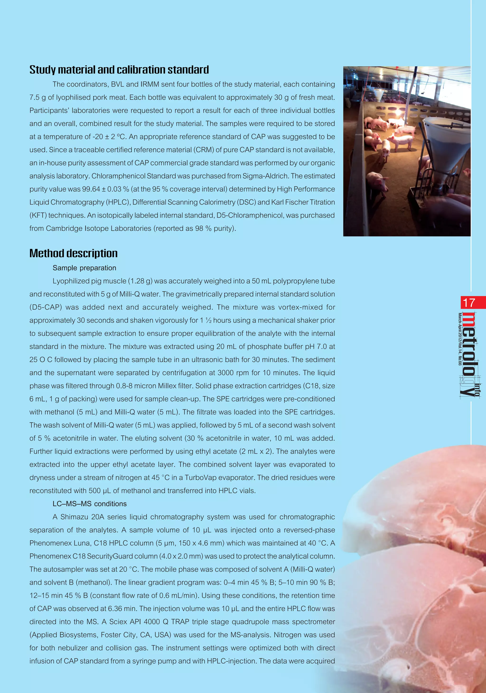 CCQM-K81 : Measurement of Chloramphenicol in Pig Muscle | PDF