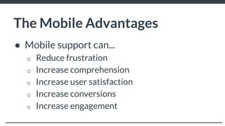 Evaluating Mobile Usability Guidelines: Overview | PPT