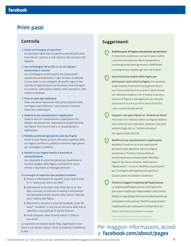 Guida alle Nuove pagine di Facebook | PDF
