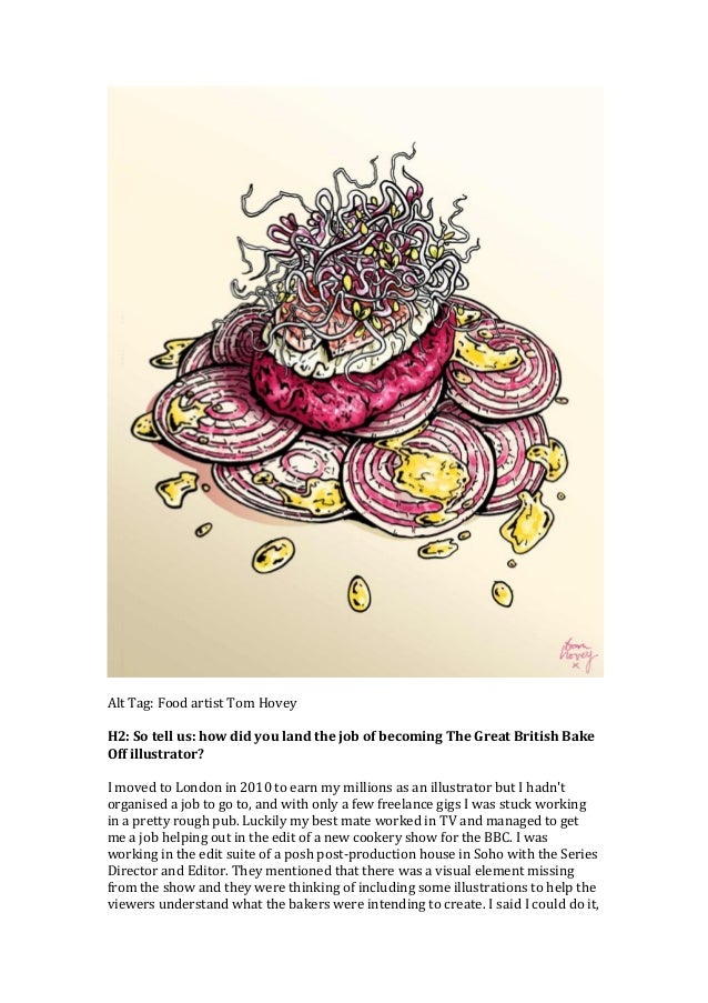Great British bake off illustrator Tom Hovey reveals his scrumptious