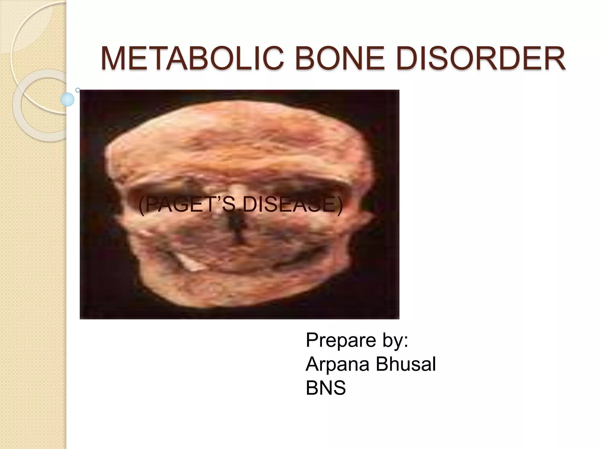 PAGET'S DISEASE | PPT