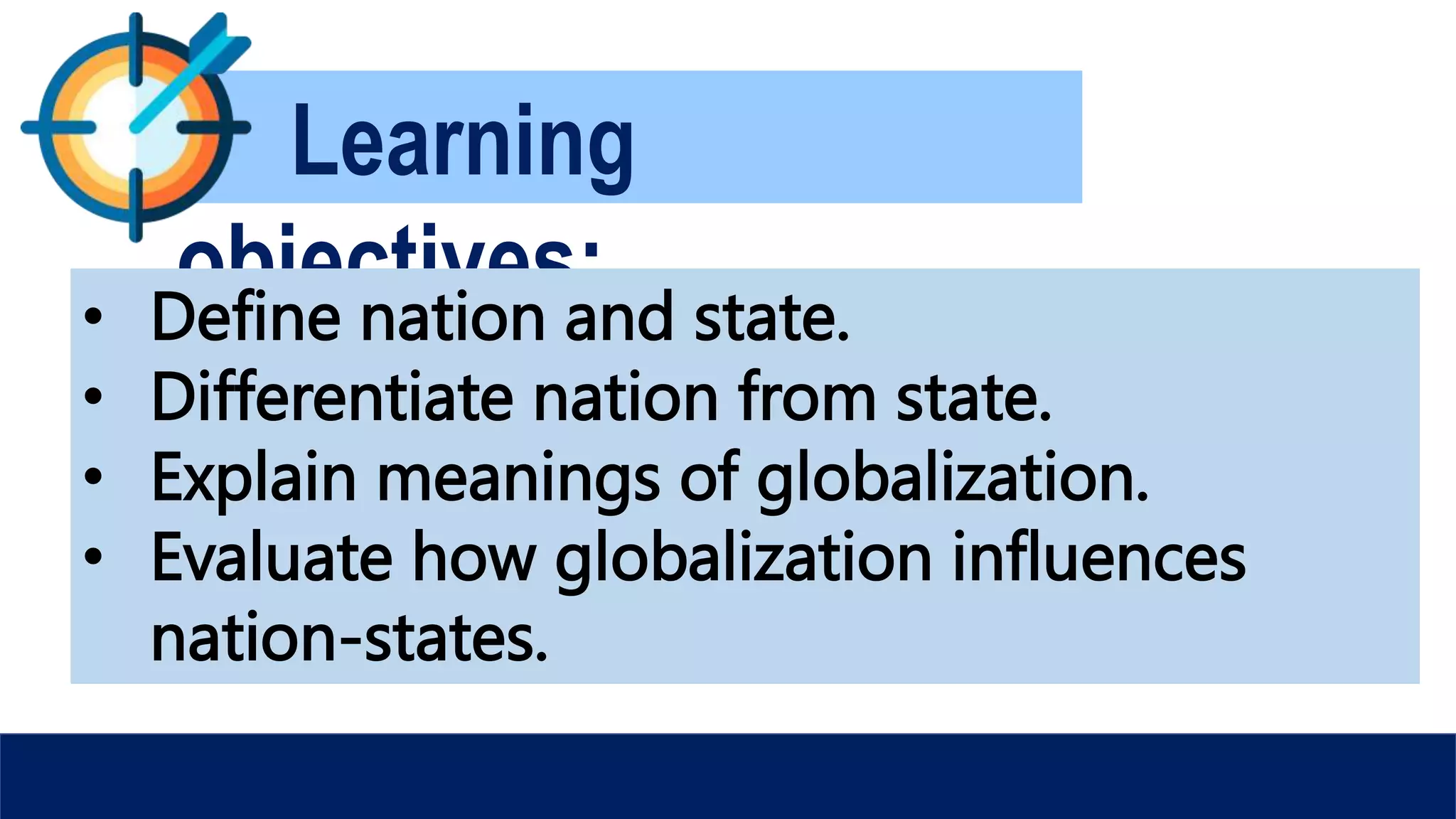 ANALYZE RELATIONSHIO AMONG NATIONS AND STATES IN THE CONTEXT OF ...