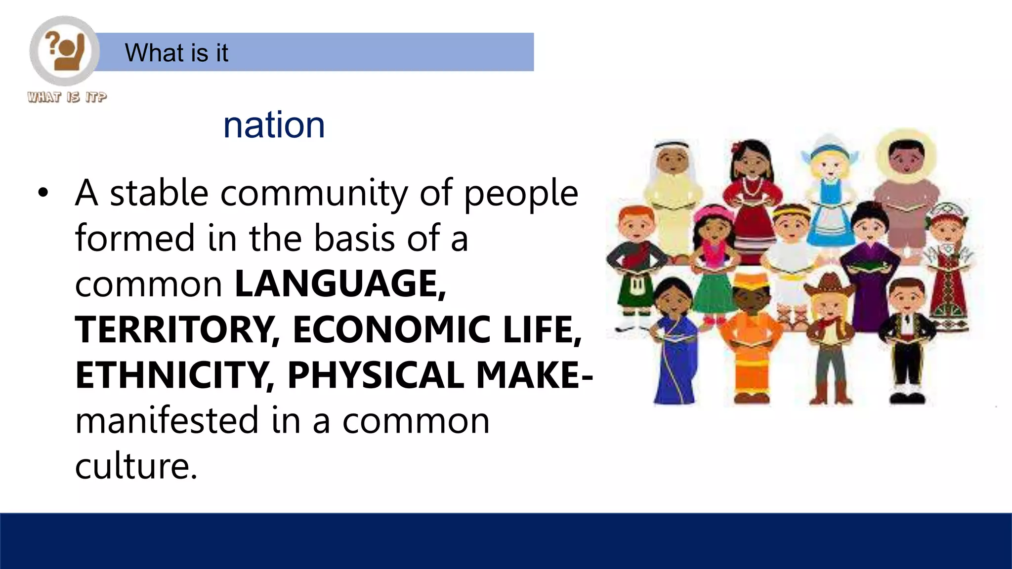 ANALYZE RELATIONSHIO AMONG NATIONS AND STATES IN THE CONTEXT OF ...