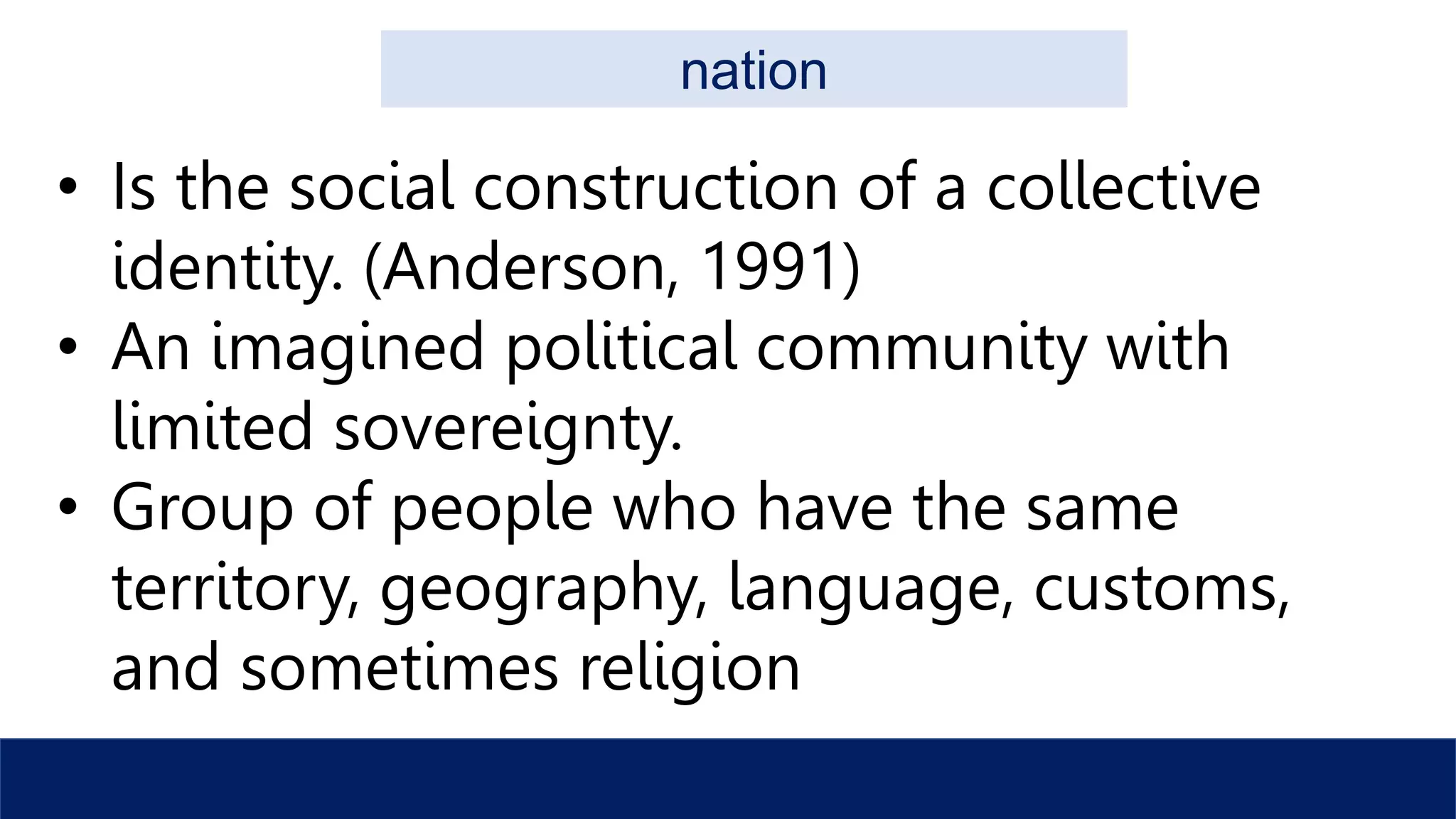 ANALYZE RELATIONSHIO AMONG NATIONS AND STATES IN THE CONTEXT OF ...