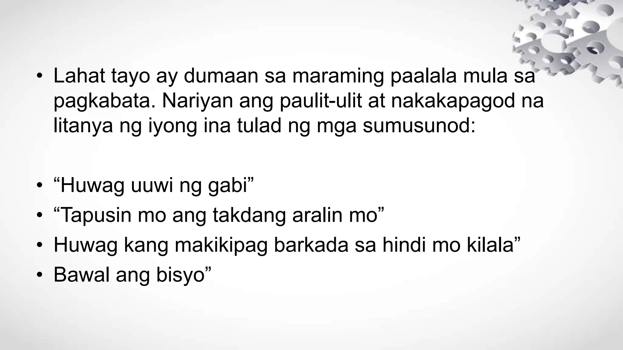 PAG GALANG AY PAGSUNOD SA AWTORIDAD AT MAGULANG.ppt