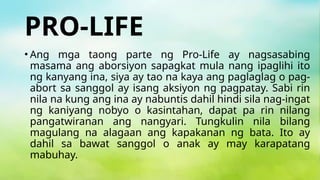 PAGGALANG SA BUHAY--10.pptx............... | PPTX