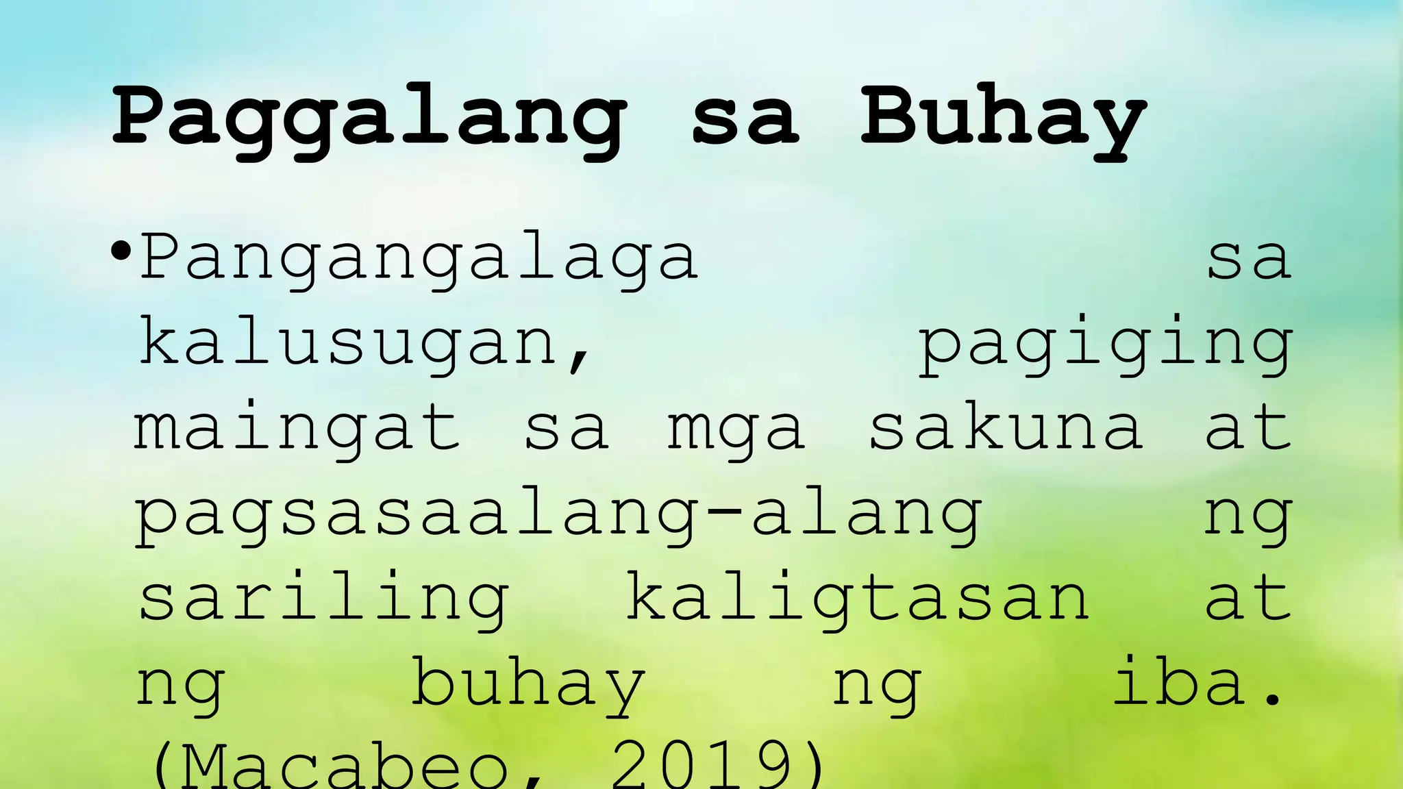 Paggalang sa Buhay ESP 10.pptx QUARTER 3 | PPTX