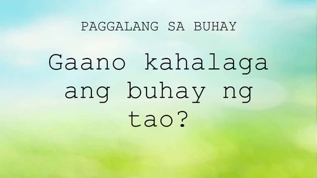 Paggalang sa Buhay ESP 10.pptx QUARTER 3 | PPTX