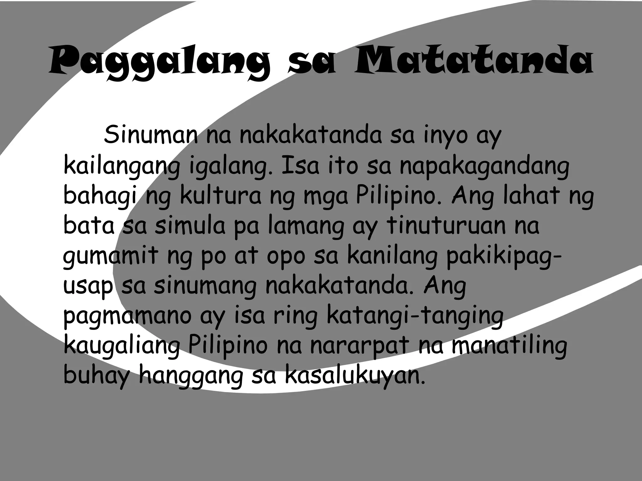 Paggalang sa matatanda | PPTX