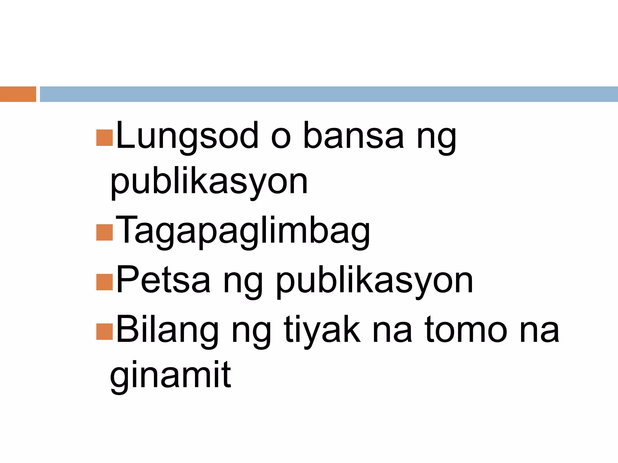 Paggamit ng iba t ibang sistema ng dokumentasyon | PPTX