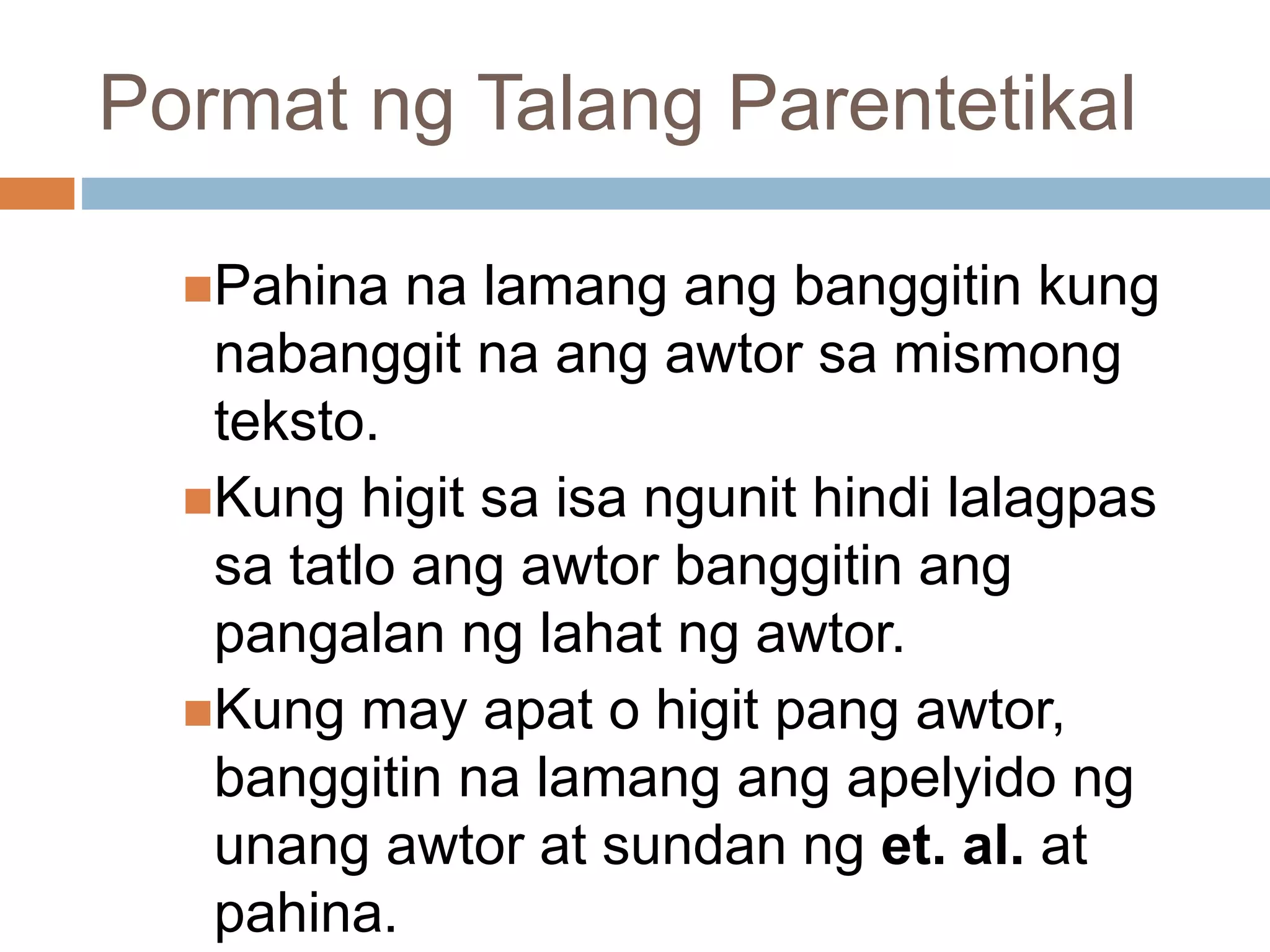 Paggamit ng iba t ibang sistema ng dokumentasyon | PPTX