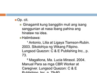Paggamit ng iba t ibang sistema ng dokumentasyon | PPTX