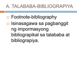 Paggamit ng iba t ibang sistema ng dokumentasyon | PPTX