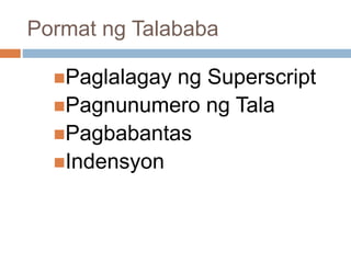 Paggamit ng iba t ibang sistema ng dokumentasyon | PPTX