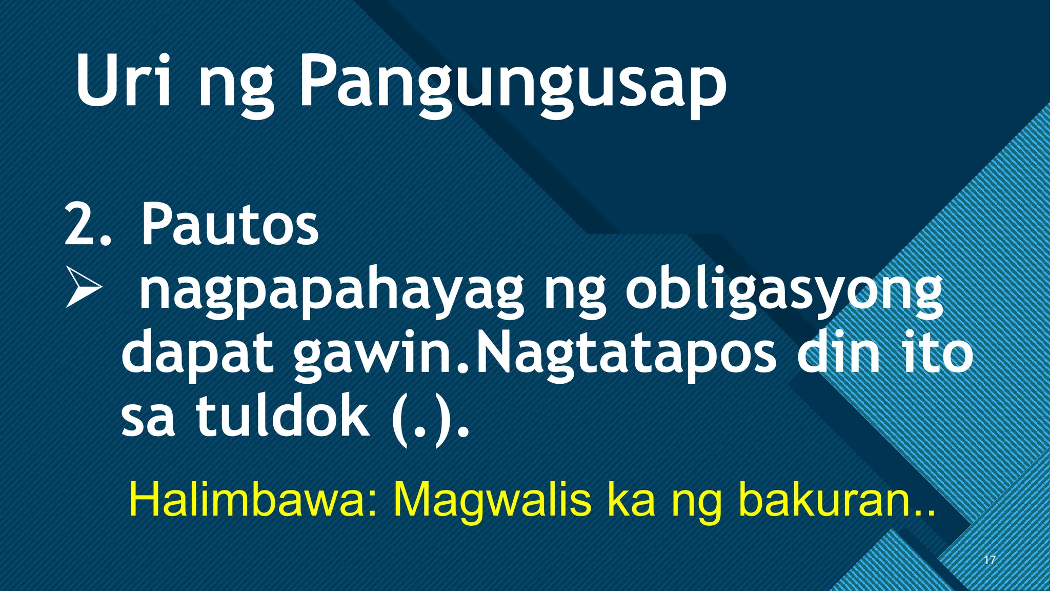 Paggamit ng mga Uri ng Pangungusap sa Iba’t.pptx