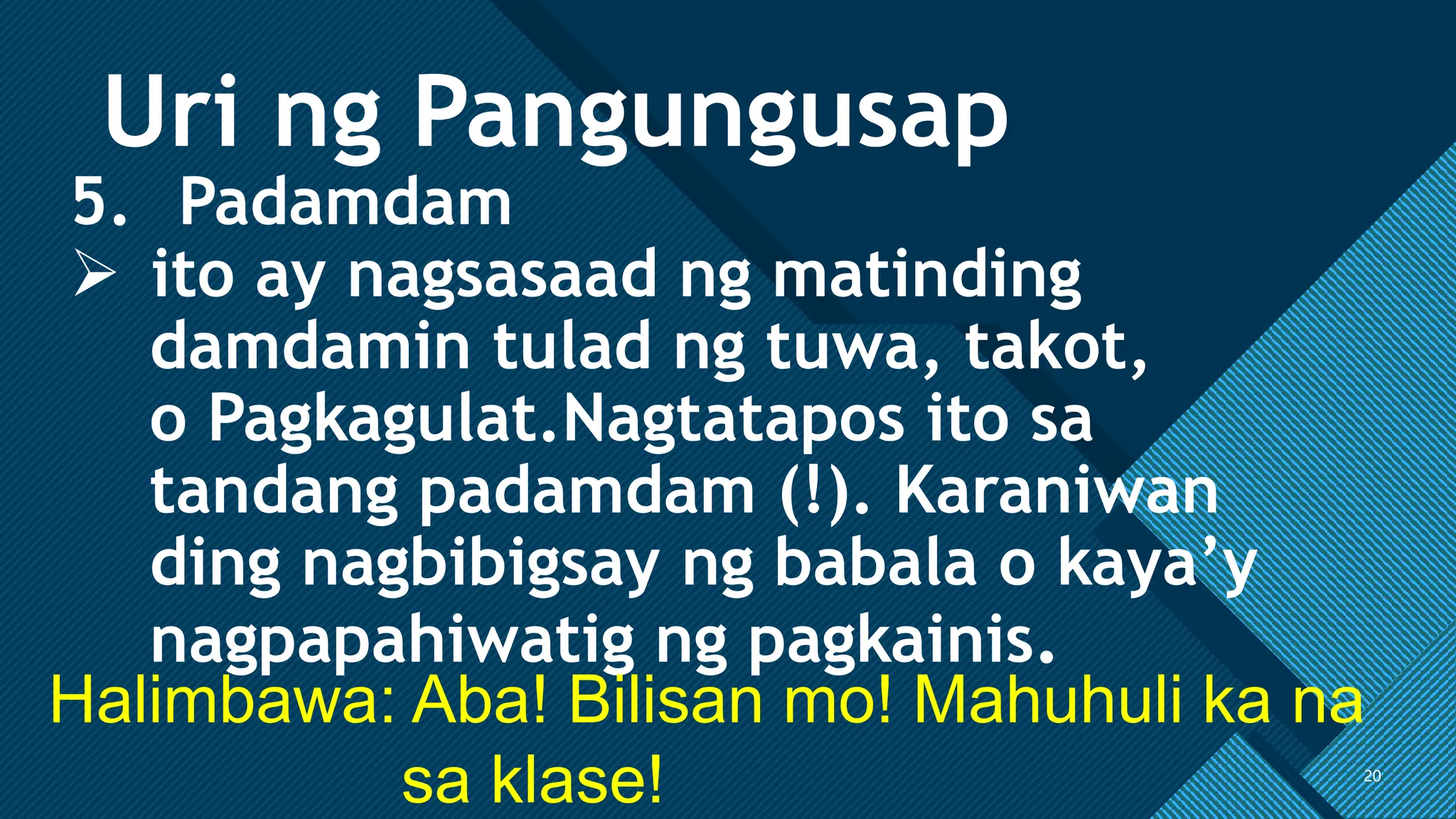 Paggamit ng mga Uri ng Pangungusap sa Iba’t.pptx