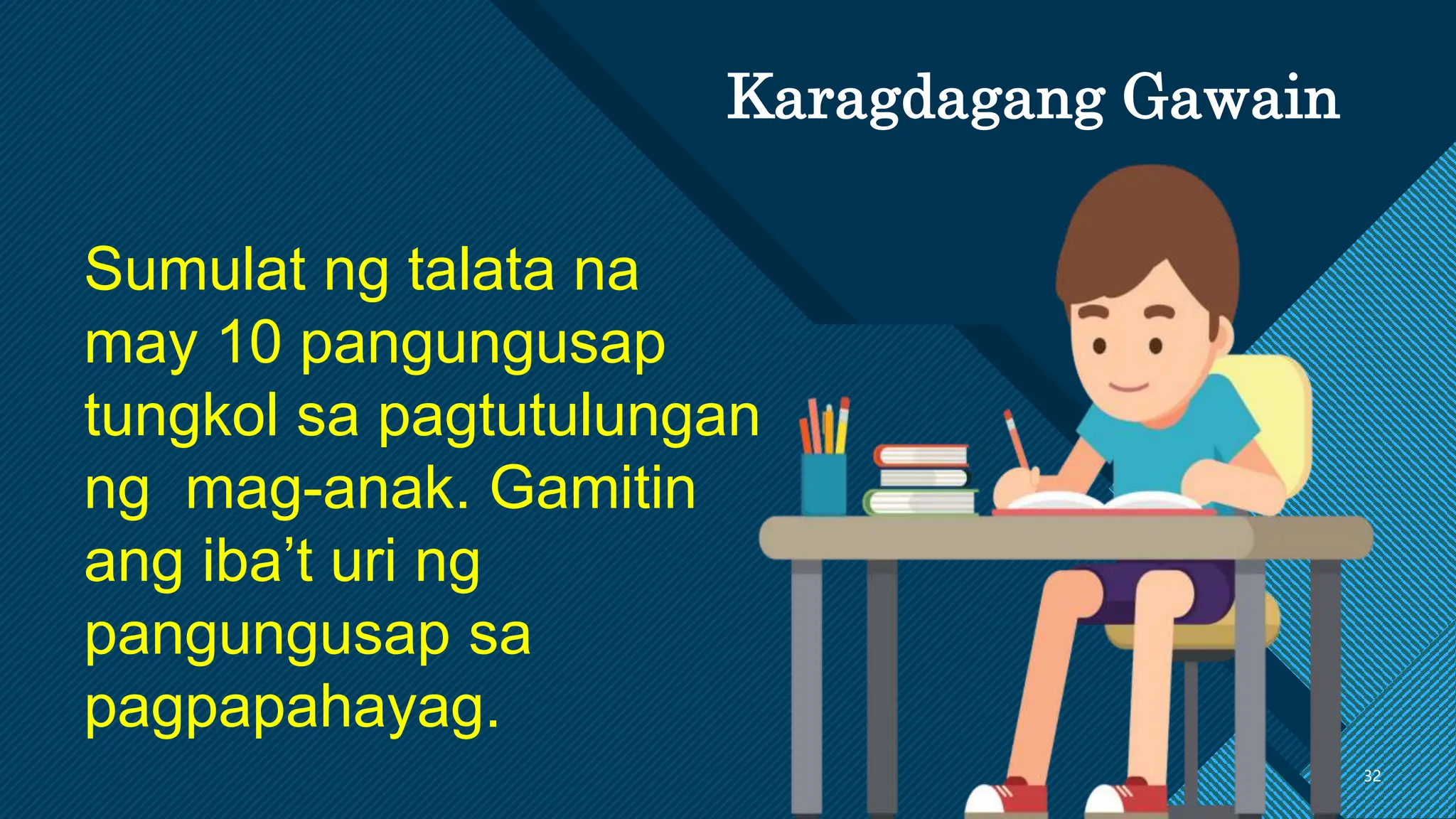 Paggamit ng mga Uri ng Pangungusap sa Iba’t.pptx