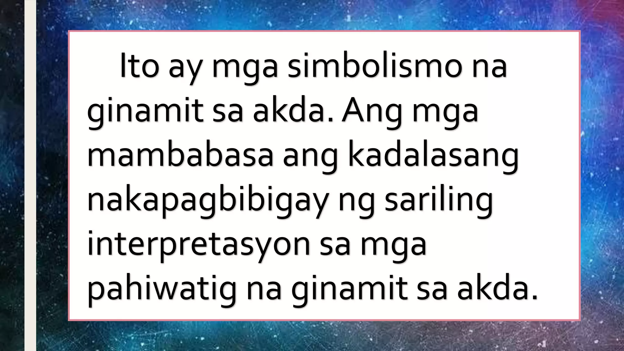 Paggamit ng Pahiwatig sa Akda | PPSX