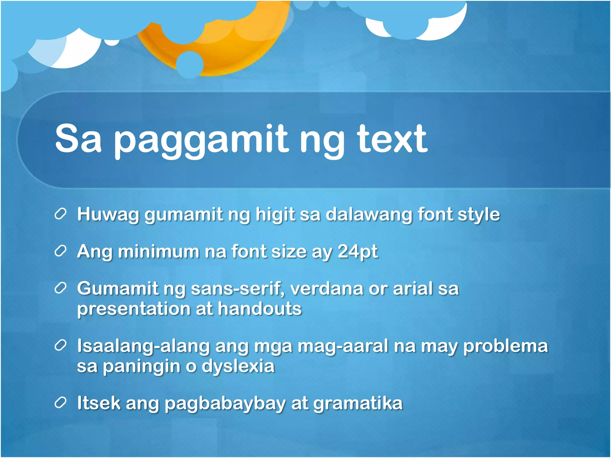 Paggamit ng powerpoint presentation | PPTX