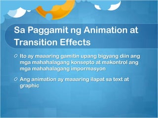 Paggamit ng powerpoint presentation | PPTX