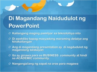 Paggamit ng powerpoint presentation | PPTX
