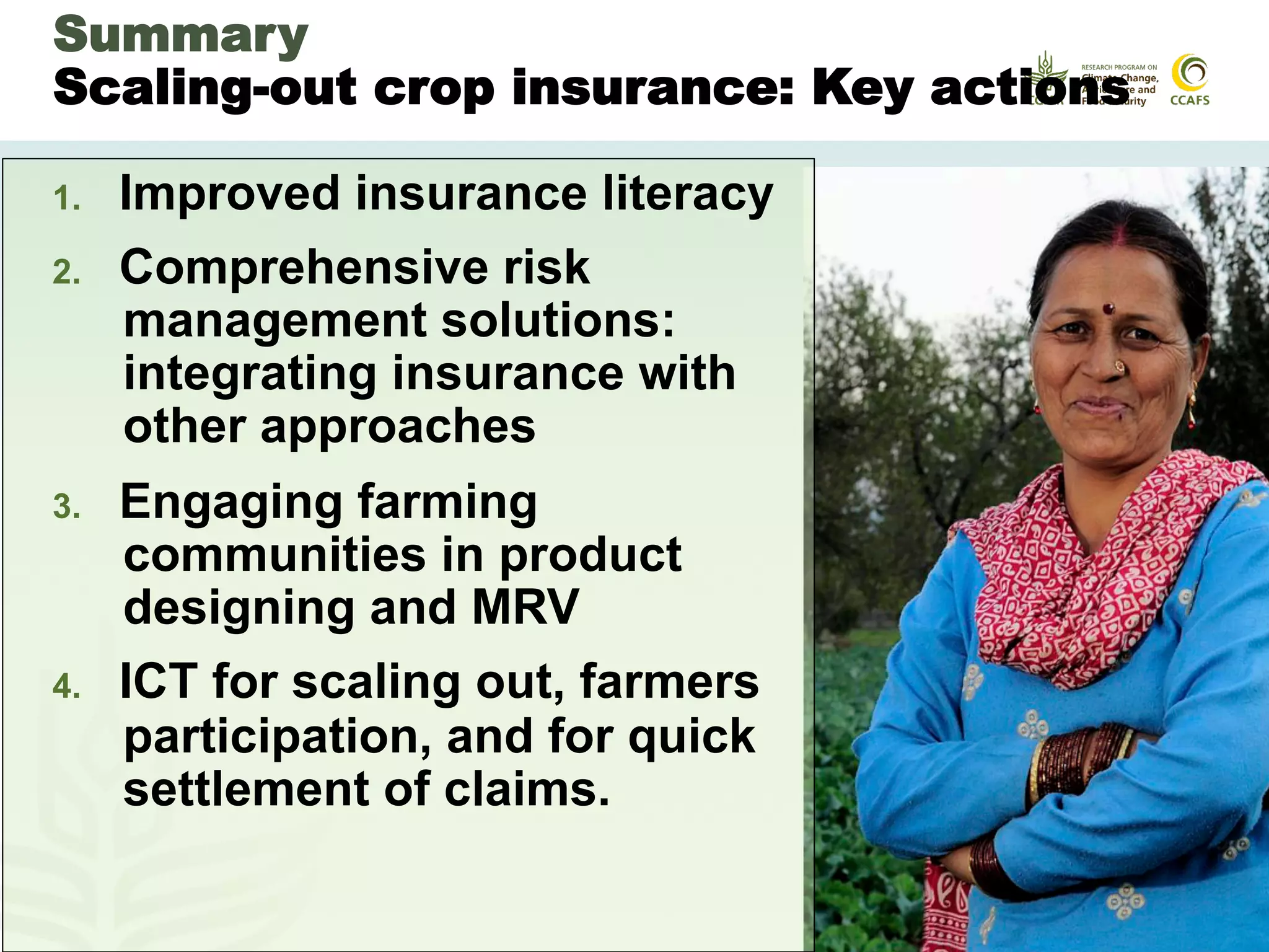 Crop insurance in India: Reaching the Unreached | PPT