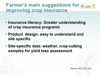 Crop insurance in India: Reaching the Unreached | PDF