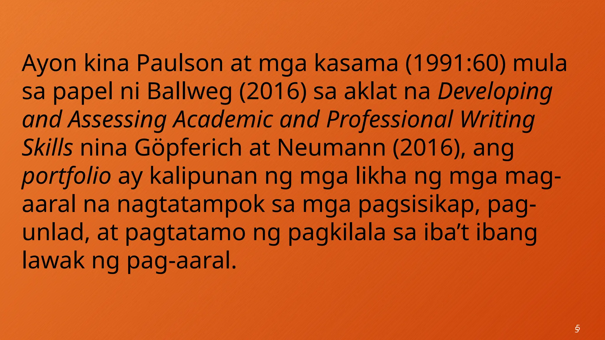 Paggawa ng Portfolio.fILIPINO SA PILING LARANG AKADpptx | PPTX