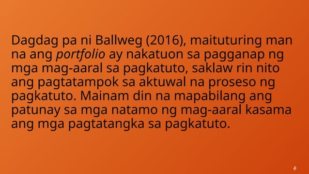 Paggawa ng Portfolio.fILIPINO SA PILING LARANG AKADpptx | PPTX