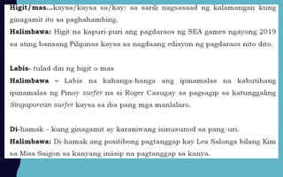 pagtutulad at paghahambing powerpoint Filipino 8 | PPTX