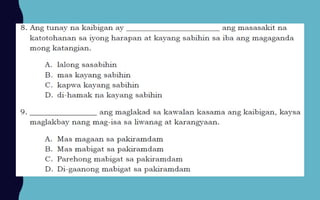 pagtutulad at paghahambing powerpoint Filipino 8 | PPTX
