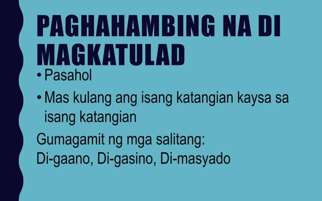 Filipino 8 Paghahambing | PPTX