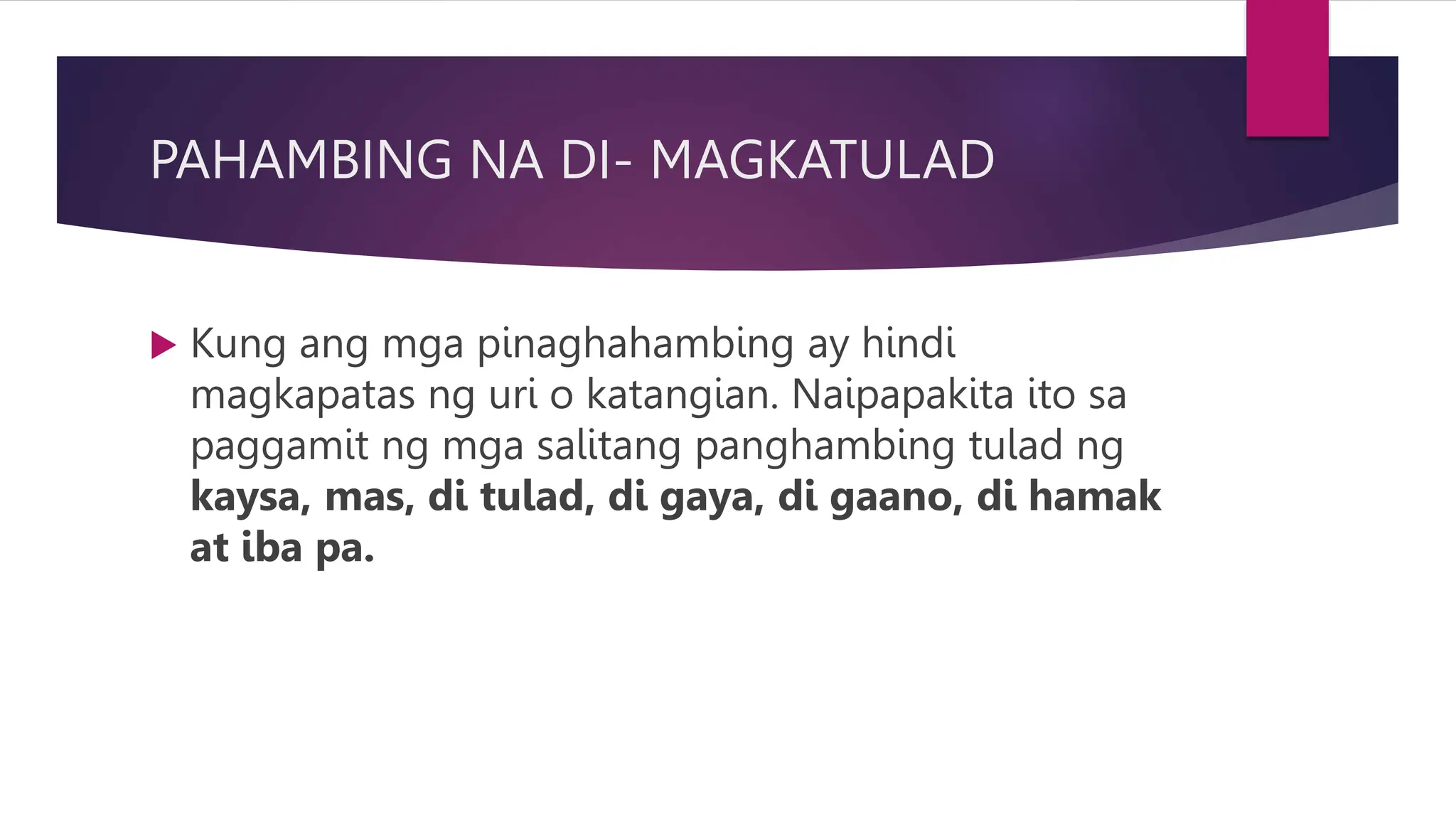 Filipino grade 7 paghahambing quarter three | PPTX