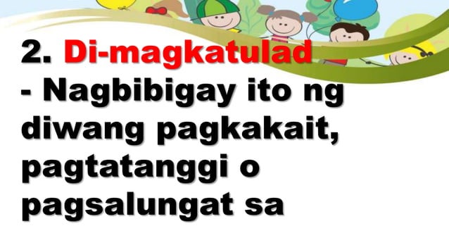 Paghahambing na magkatulad at di magkatulad