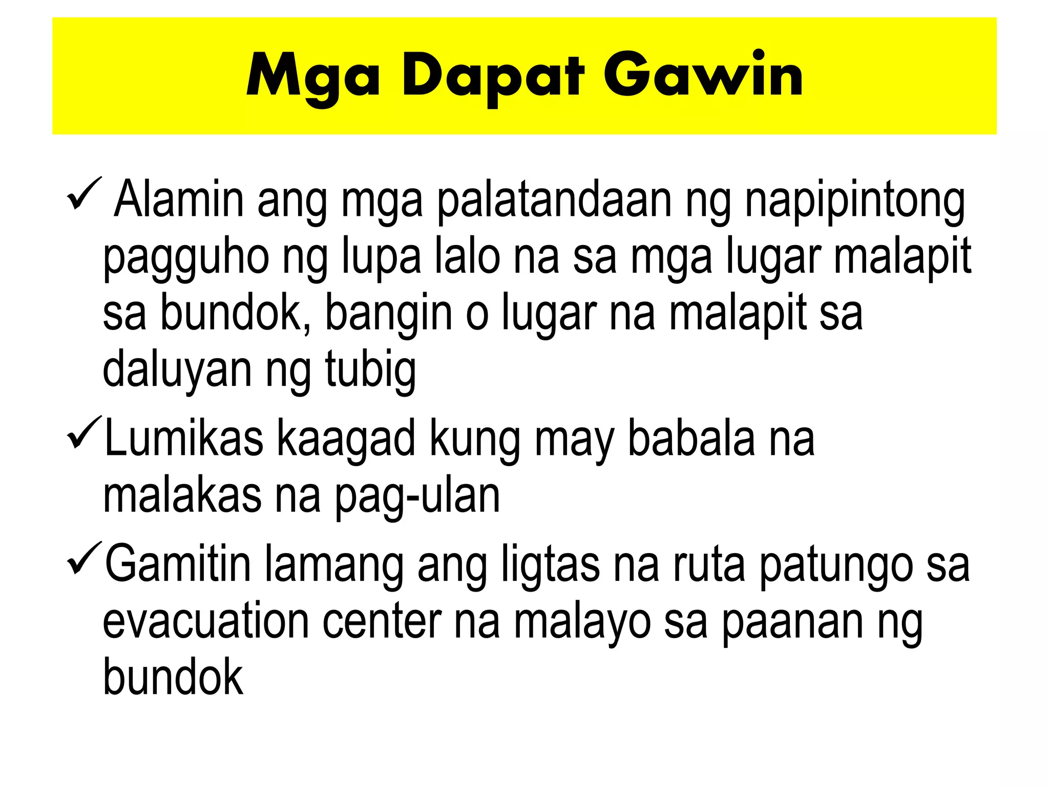 Paghahanda at Wastong Pagtugon sa mga Sakuna | PPTX