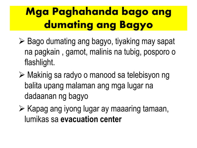 Paghahanda at Wastong Pagtugon sa mga Sakuna | PPTX