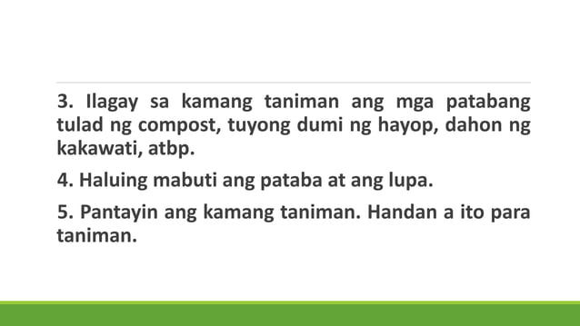 Paghahanda ng plot o taniman gamit ang bio intensive Paghahanda ng plot o taniman gamit ang bio intensive