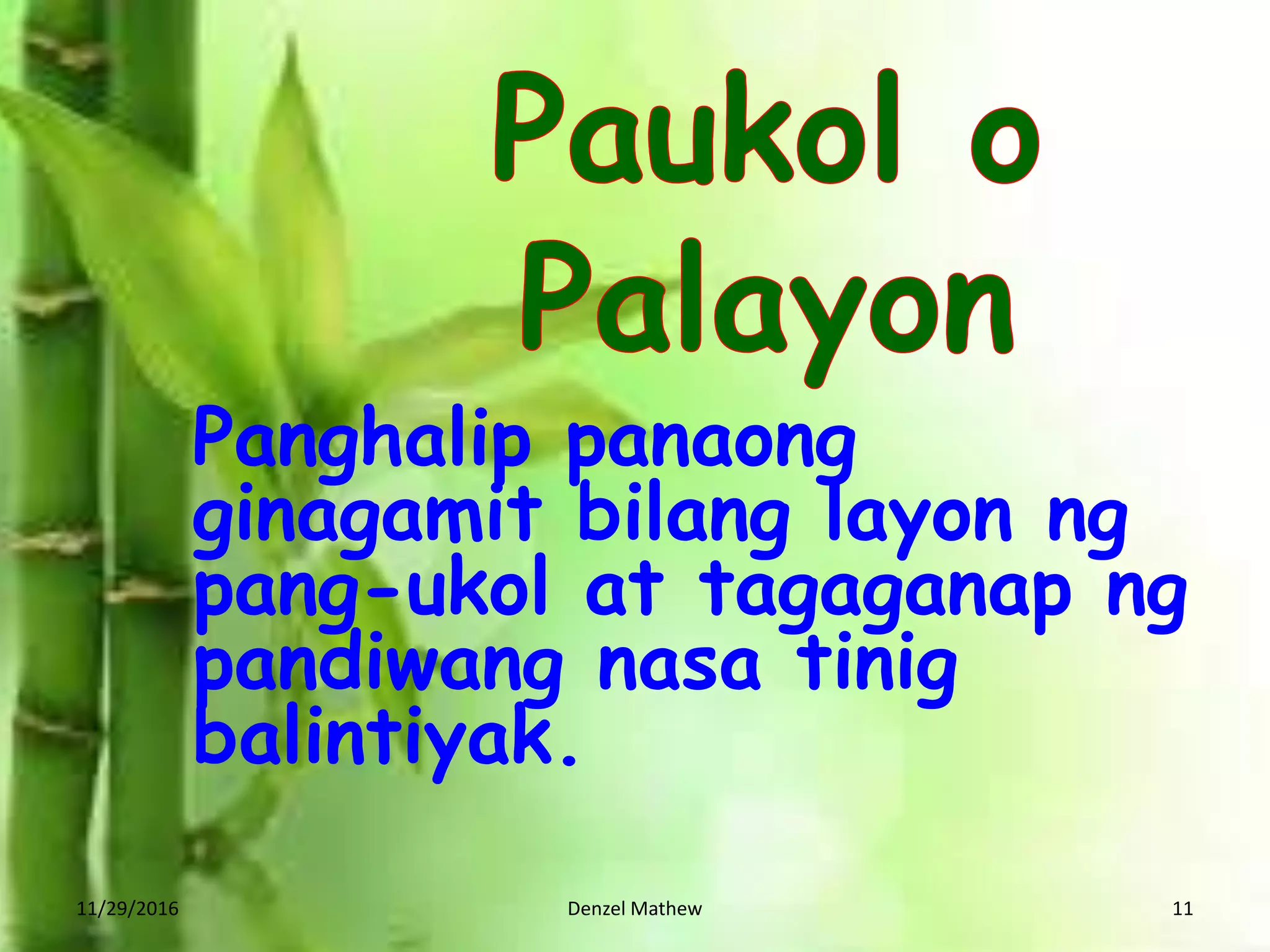 Paghalip panao | PPTX