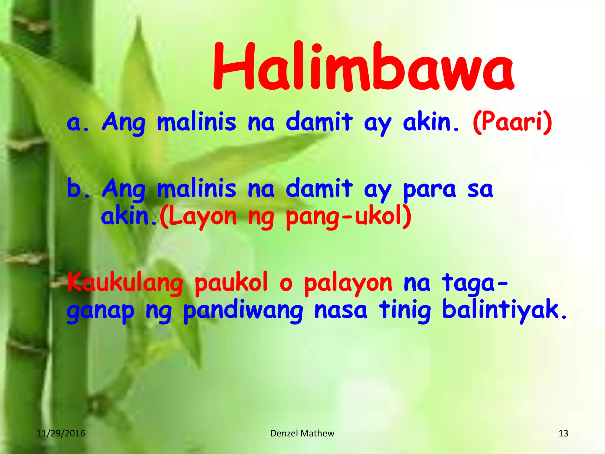 Paghalip panao | PPTX