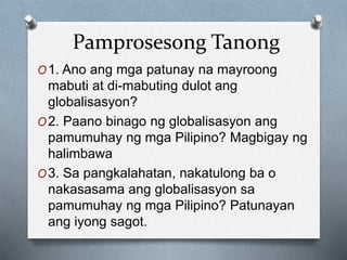 Pagharap sa Hamon ng Globalisasyon.pptx