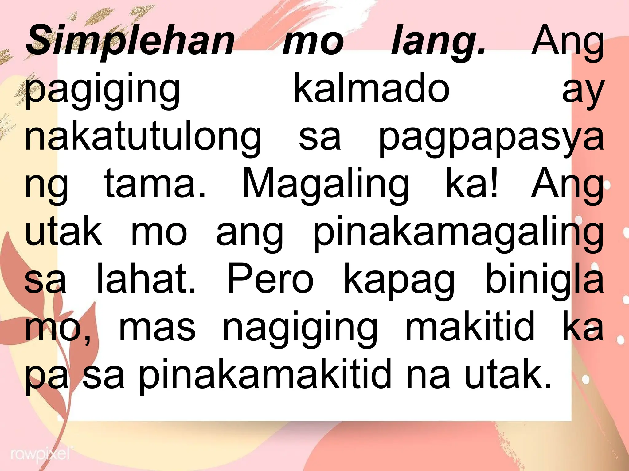 Pagiging Mapagpasensiya para sa Maayos na Pagpapasya.pptx